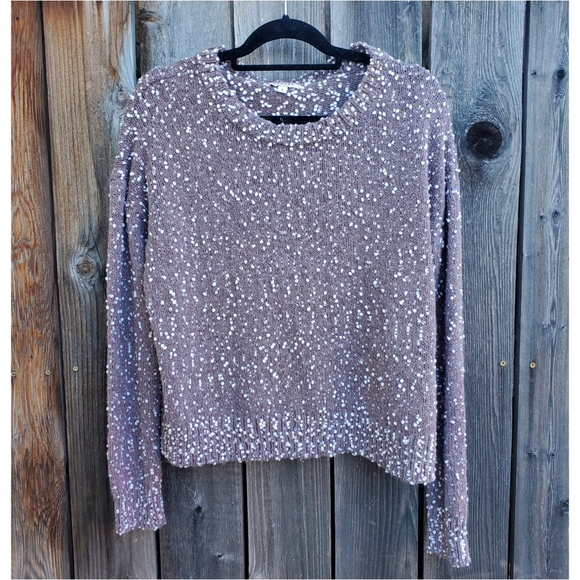 Andree | Sweaters | Andree By Unit Gray White Speckled Popcorn Sweater ...